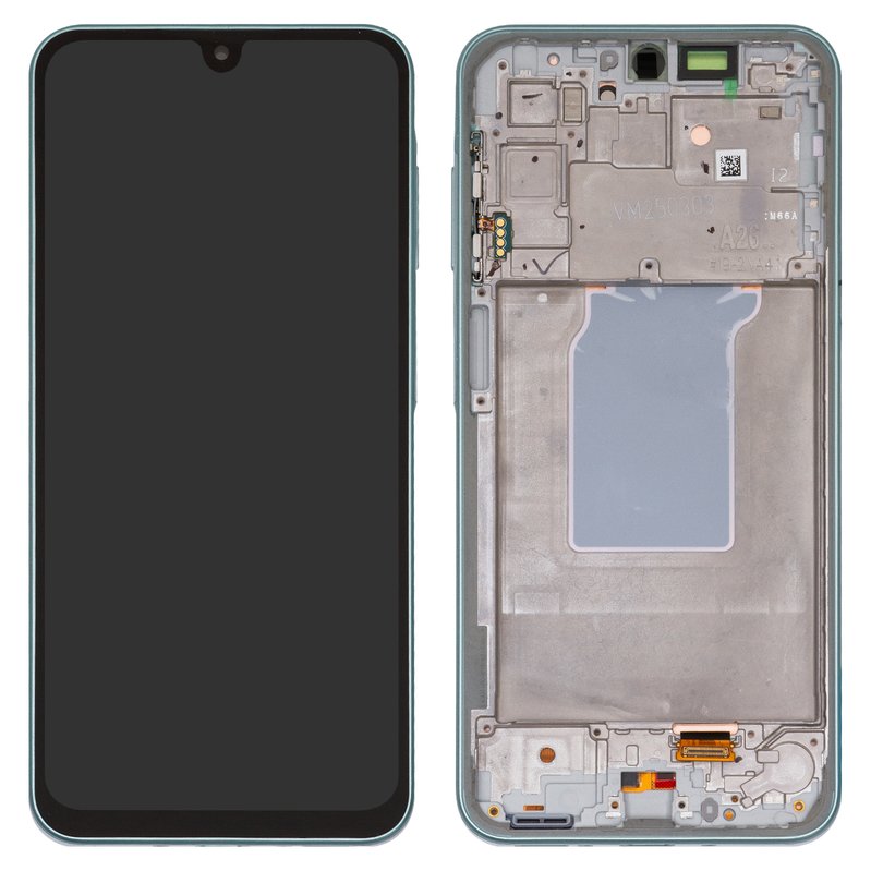 LCD compatible with Samsung A266 Galaxy A26, (mint, with frame ...